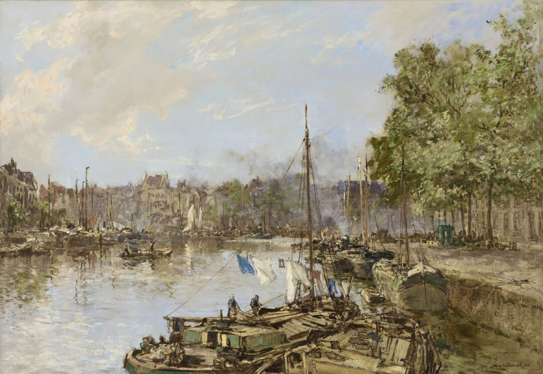 Mastenbroek, J.H. van | De Wijnhaven te Rotterdam, Waschdag ...